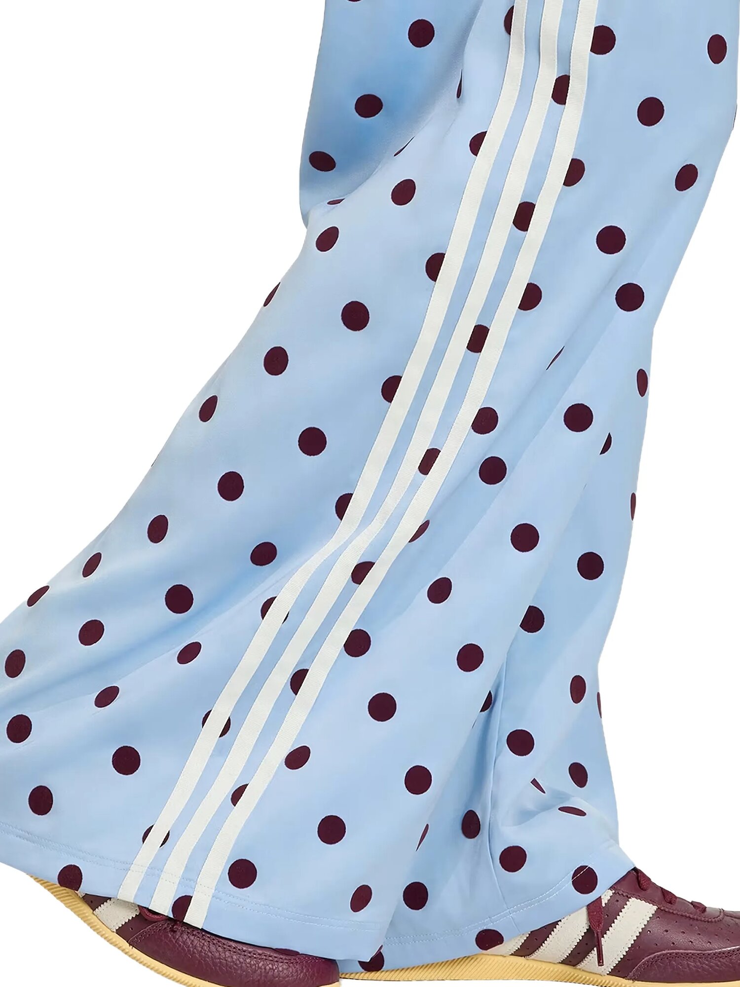 Брюки adidas Polka-dot satin track pants, размер S-M, синий — фото 1