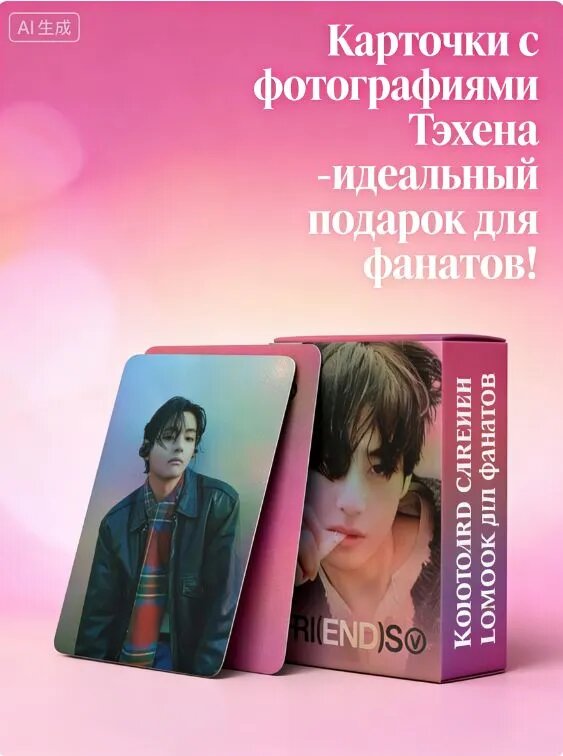 Карта BTS V, TaeHyung 2025 Новая фотокарта