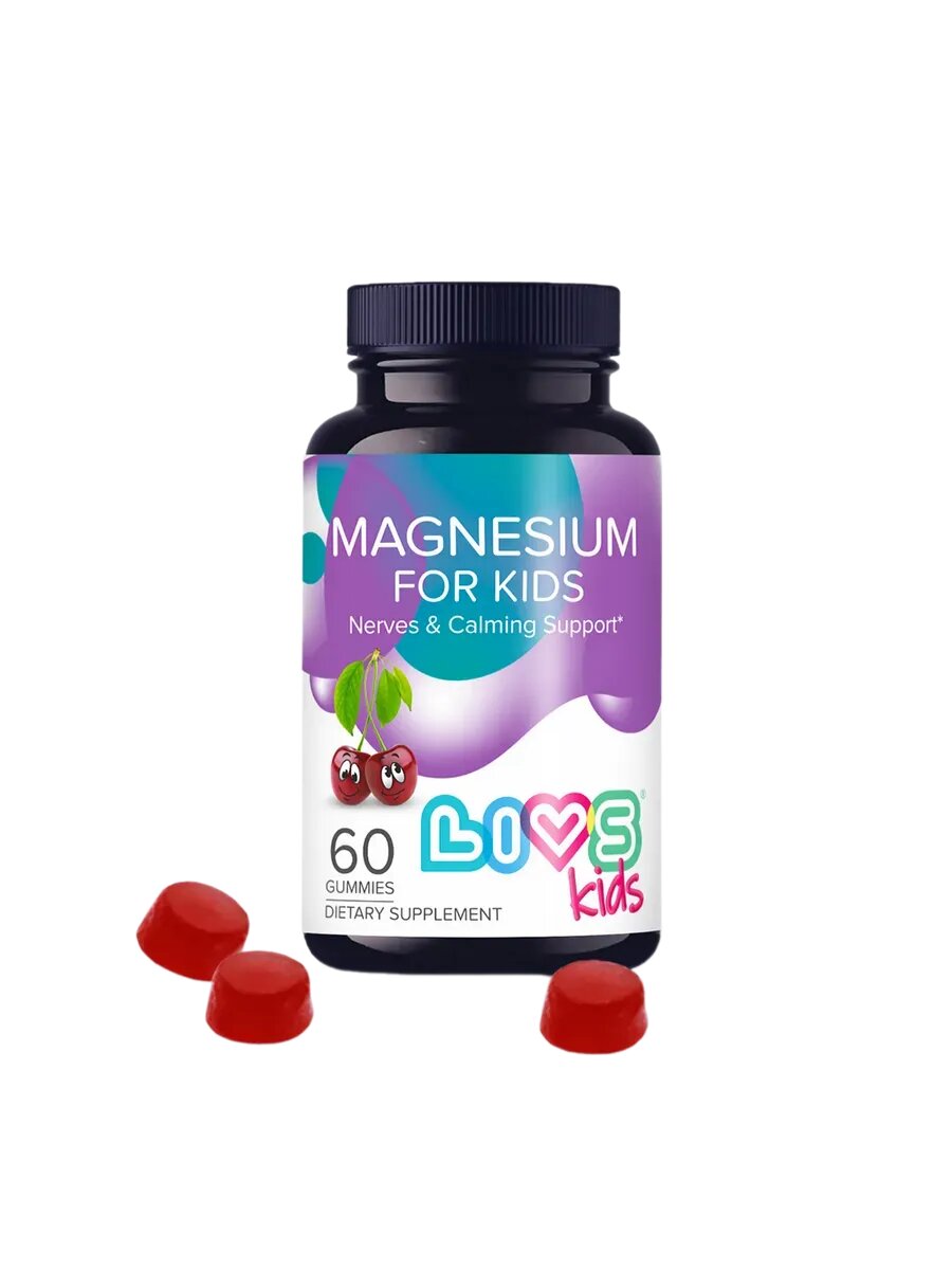 #LIVS kids Магний Цитрат / Magnesium Citrate for Kids co вкуcoм вишни для детей мармеладные паcтилки маccoй 2,2 г 60 шт#