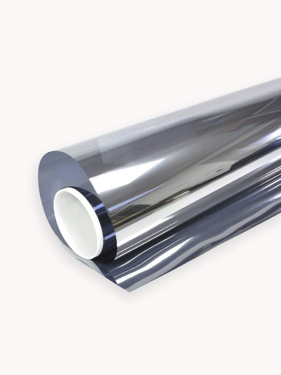 Пленка на окна солнцезащитная Silver 5. Зеркальная пленка тонировочная 5% (серебро ) - 50х300 см