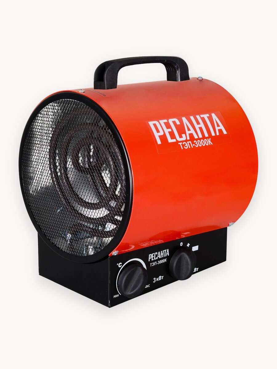 Тепловая пушка Ресанта ТЭП-3000К, электрическая, 3000 Вт, красная
