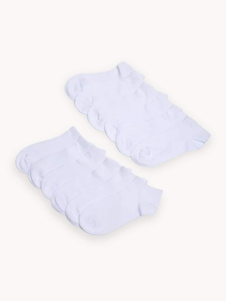 Носки Короткие носки, однотонные; унисекс; укрепленный мысок, комплект