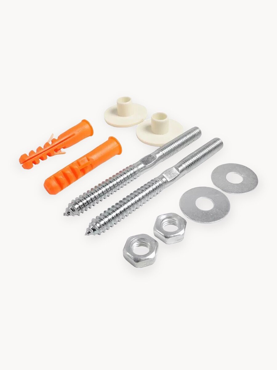 Набор для крепления раковины Remer, 18см, шпилька, дюбель, гайка, шайба, шайба установочная, 5 элементов