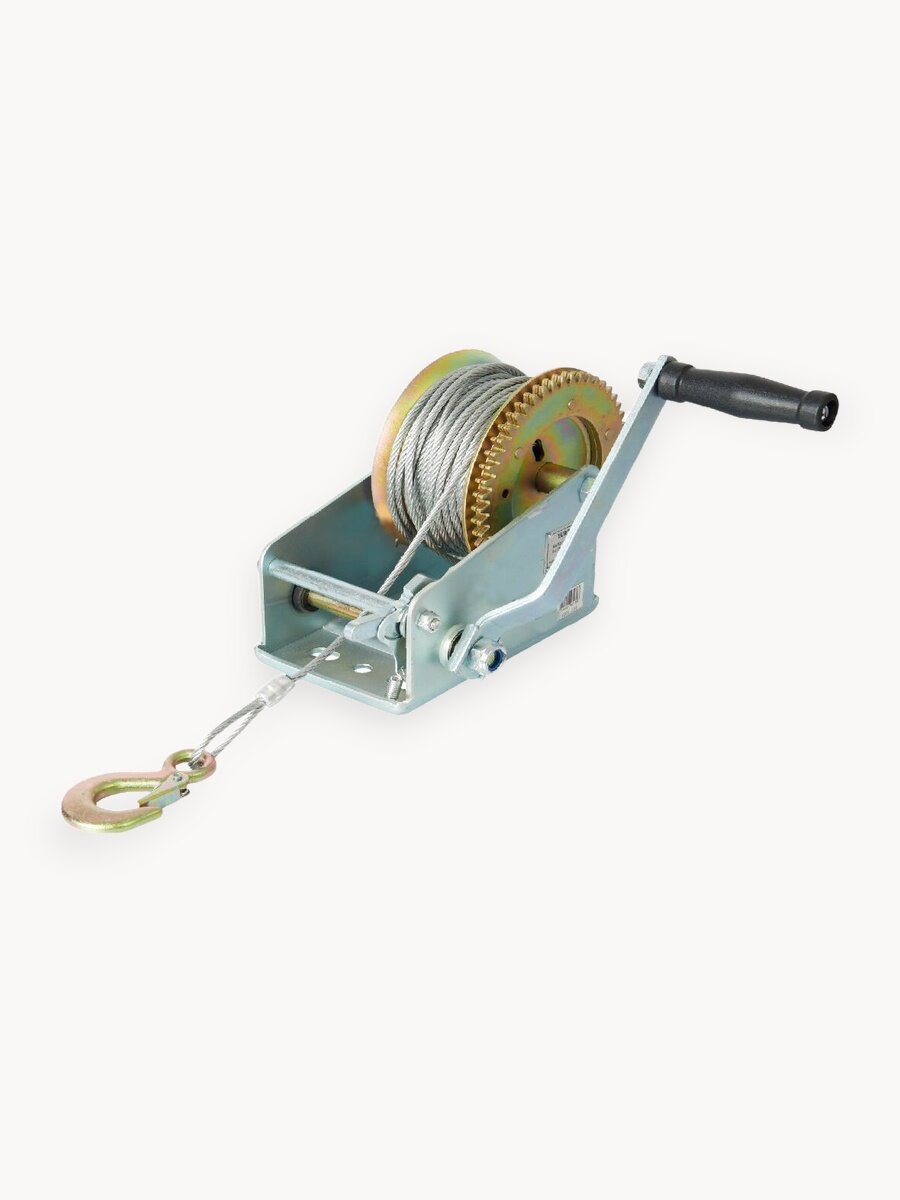 Лебедка ручная барабанная EUROLIFT 700 кг, канат H20 м