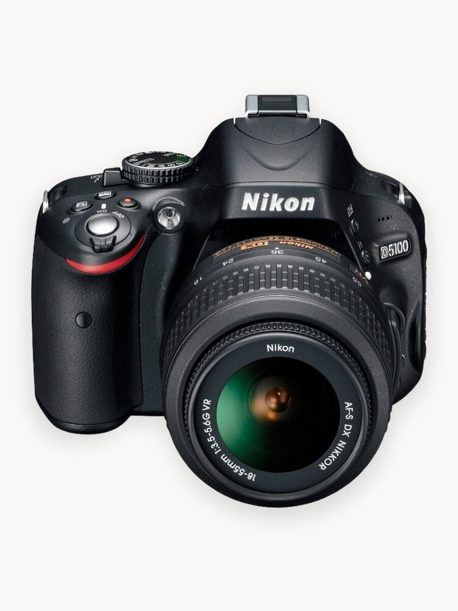 Зеркальный фотоаппарат Nikon D5100 Kit AF-S 18-55mm f/3.5-5.6 VR, черный