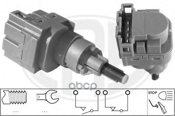 Датчик включения стопсигнала SEAT TOLEDO/VW A3/GOLF IV/LUPO 4 конт Era арт. 330544