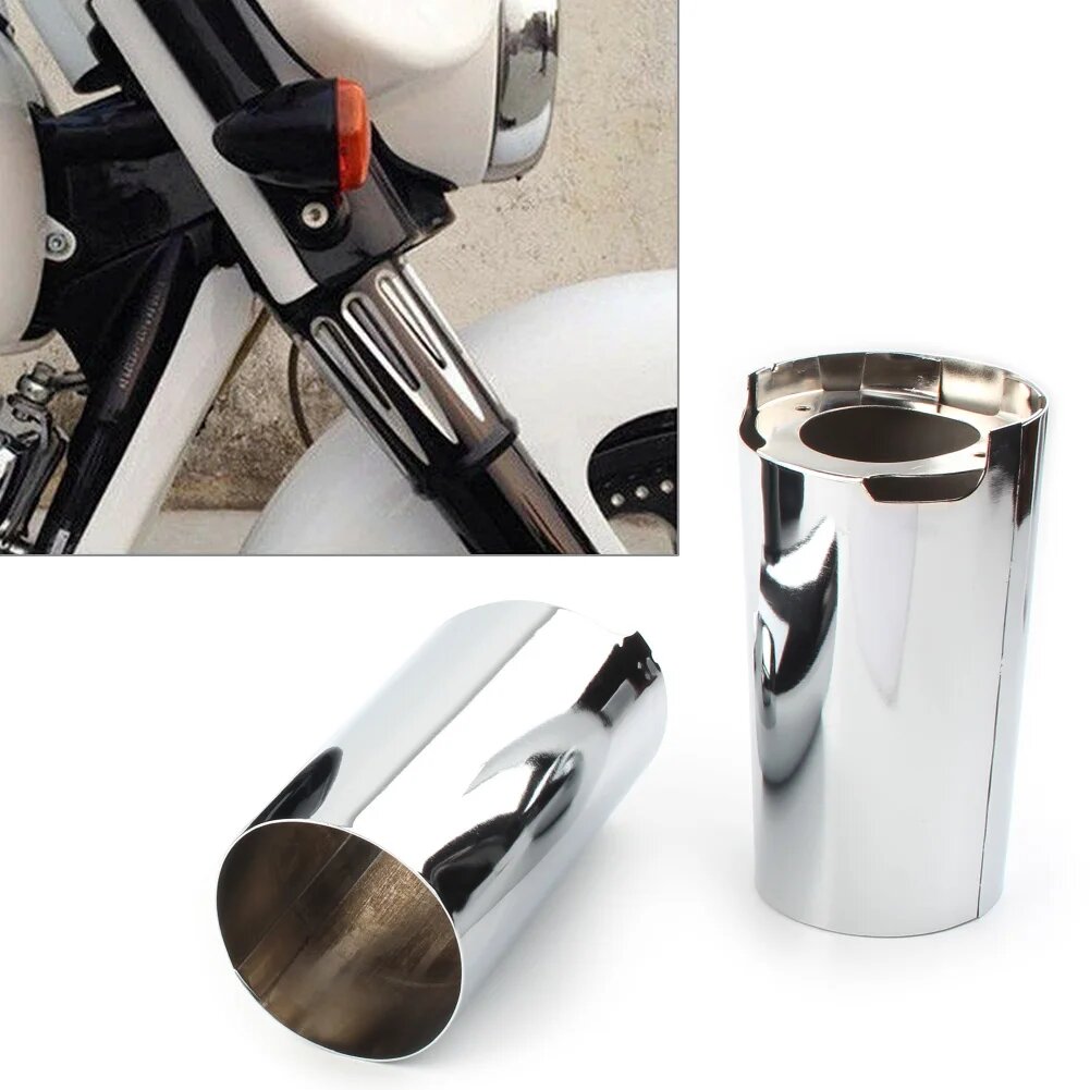 1 пара передних вилок мотоцикла, слайдеры, железный хром для Harley Davidson Touring Electra Street Tri Glide 2014-up