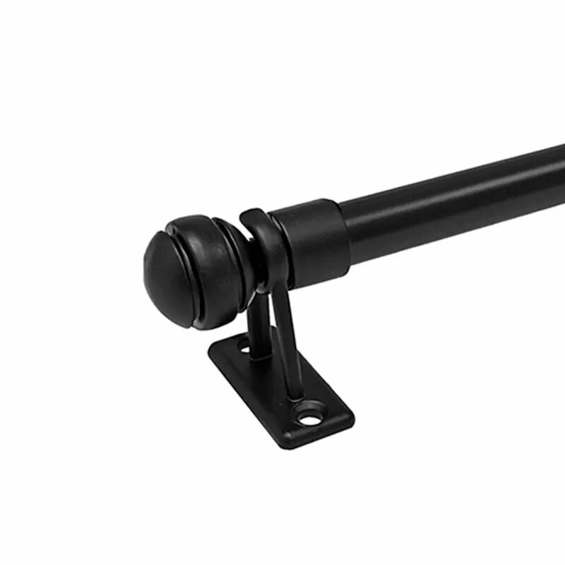 Карниз однорядный раздвижной Сфера 40-60 см металл цвет черный