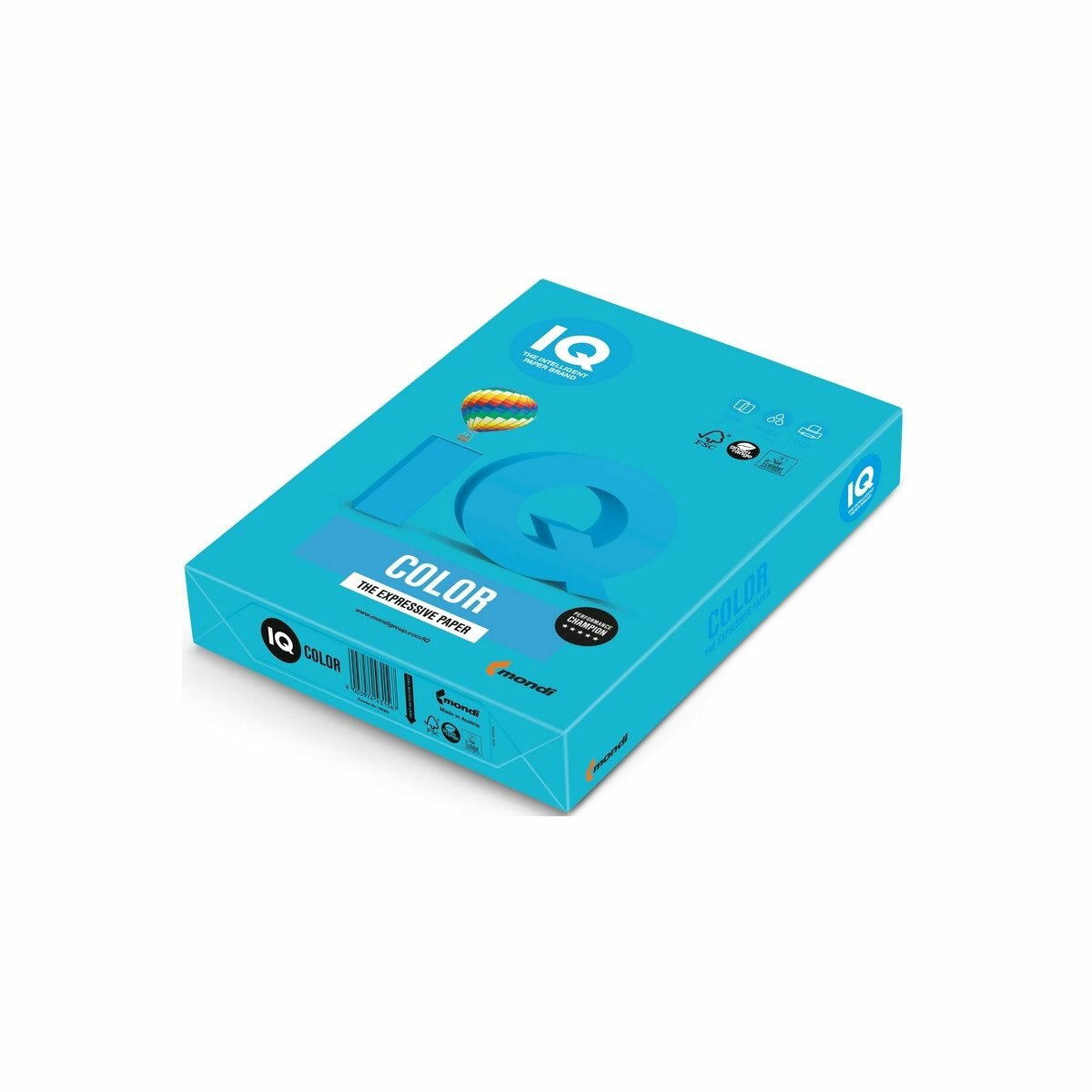 Бумага цветная А4 IQ Color, интенсив светло-синяя, 80 г/кв. м, 500 листов (AB48)