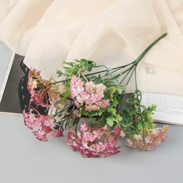 Букет искусственный Пеларгония мини , h 26 см, микс