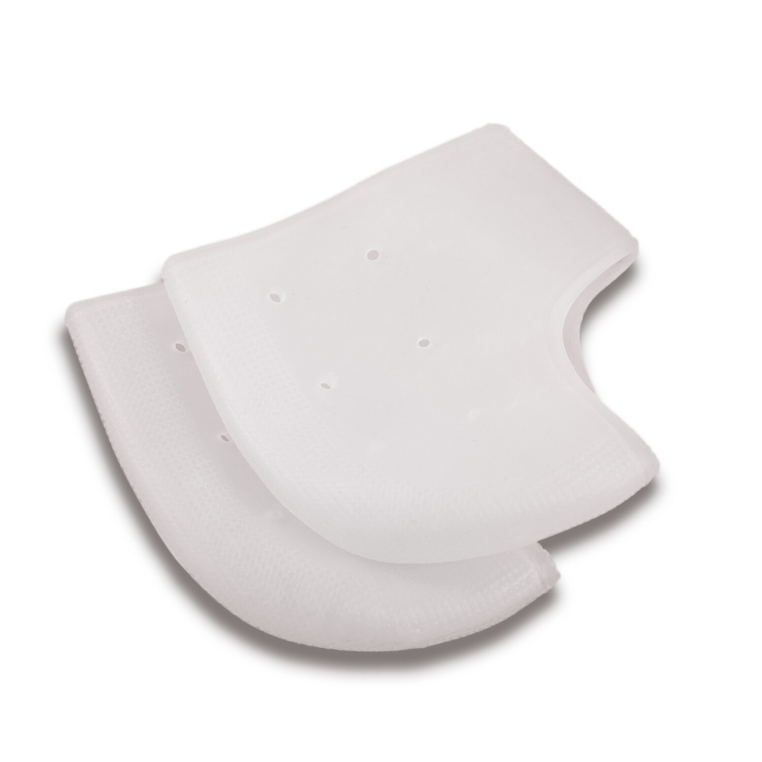 Увлажняющие гелевые носки на пятке, 2 силиконовых потрескавшихся рукава для ног, обезболивающие пятки с воздушными отверстиями, молочно-белый цвет для сухих ног