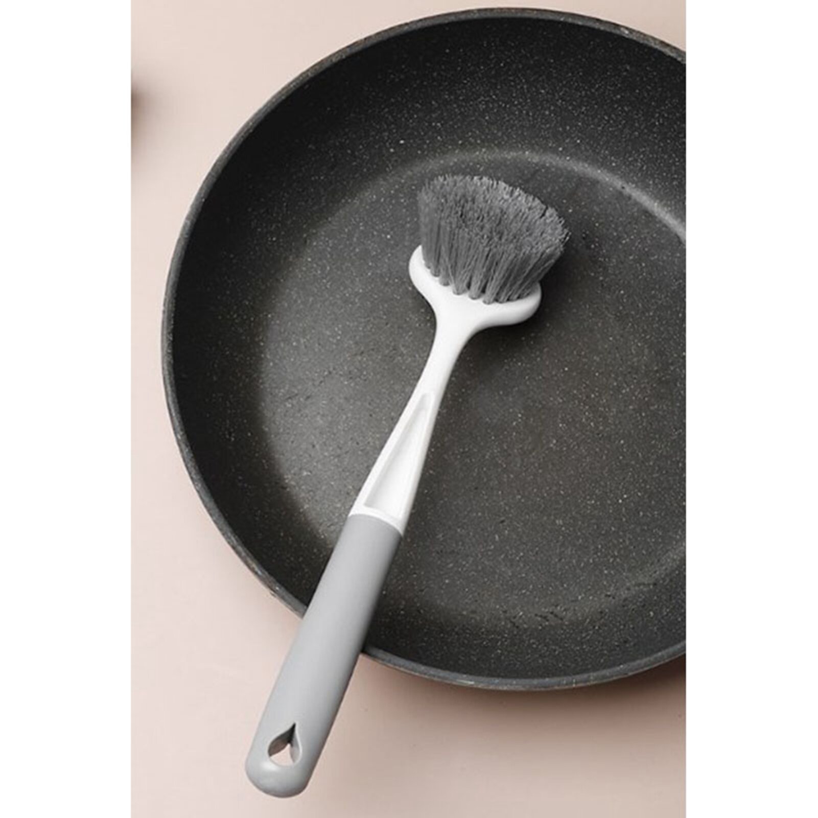 Щетка для посуды с длинной ручкой, многофункциональная пластиковая щетка для мытья посуды с отверстием для крючка для кухонной мойки, столешницы