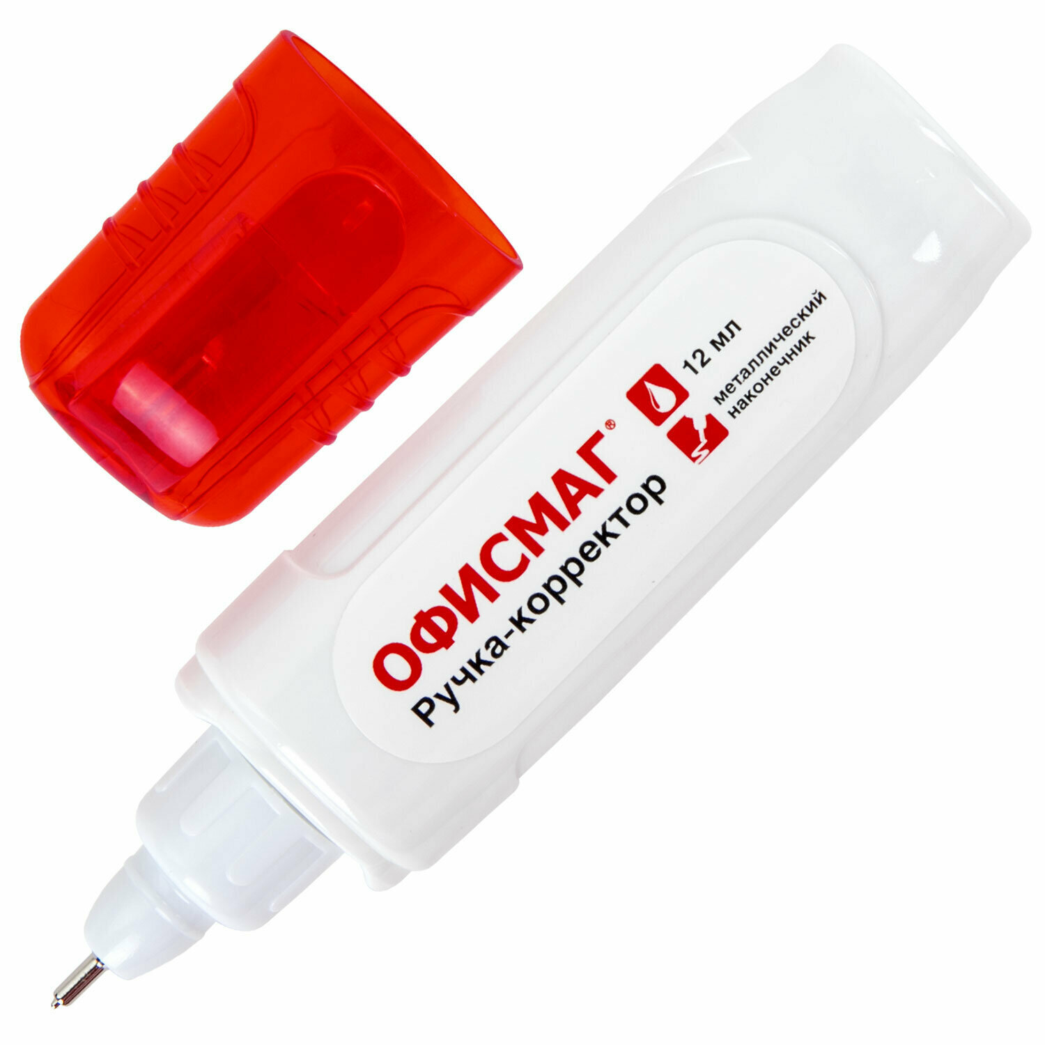 Ручка-корректор Офисмаг 12 мл, металлический наконечник (225216)