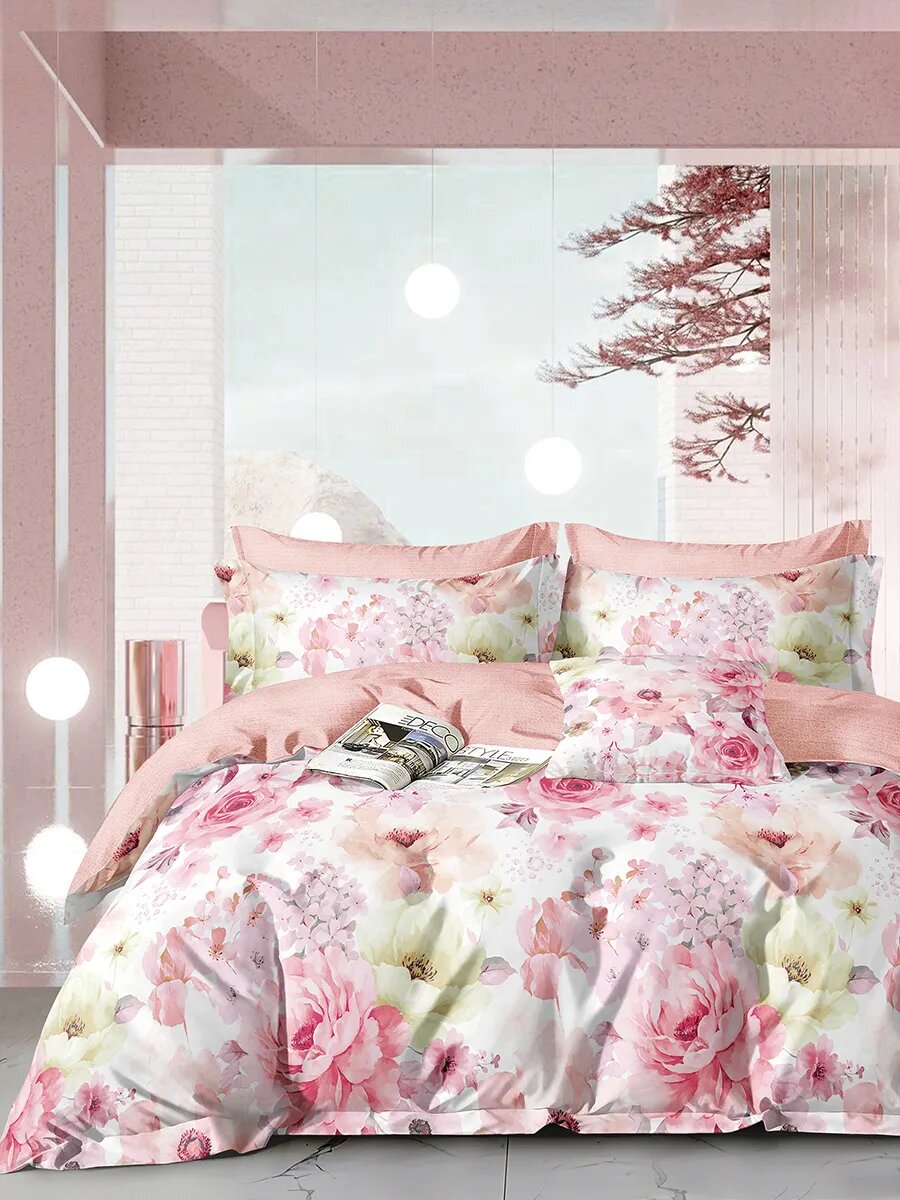 Постельное белье евро 4 наволочки хлопок Twill