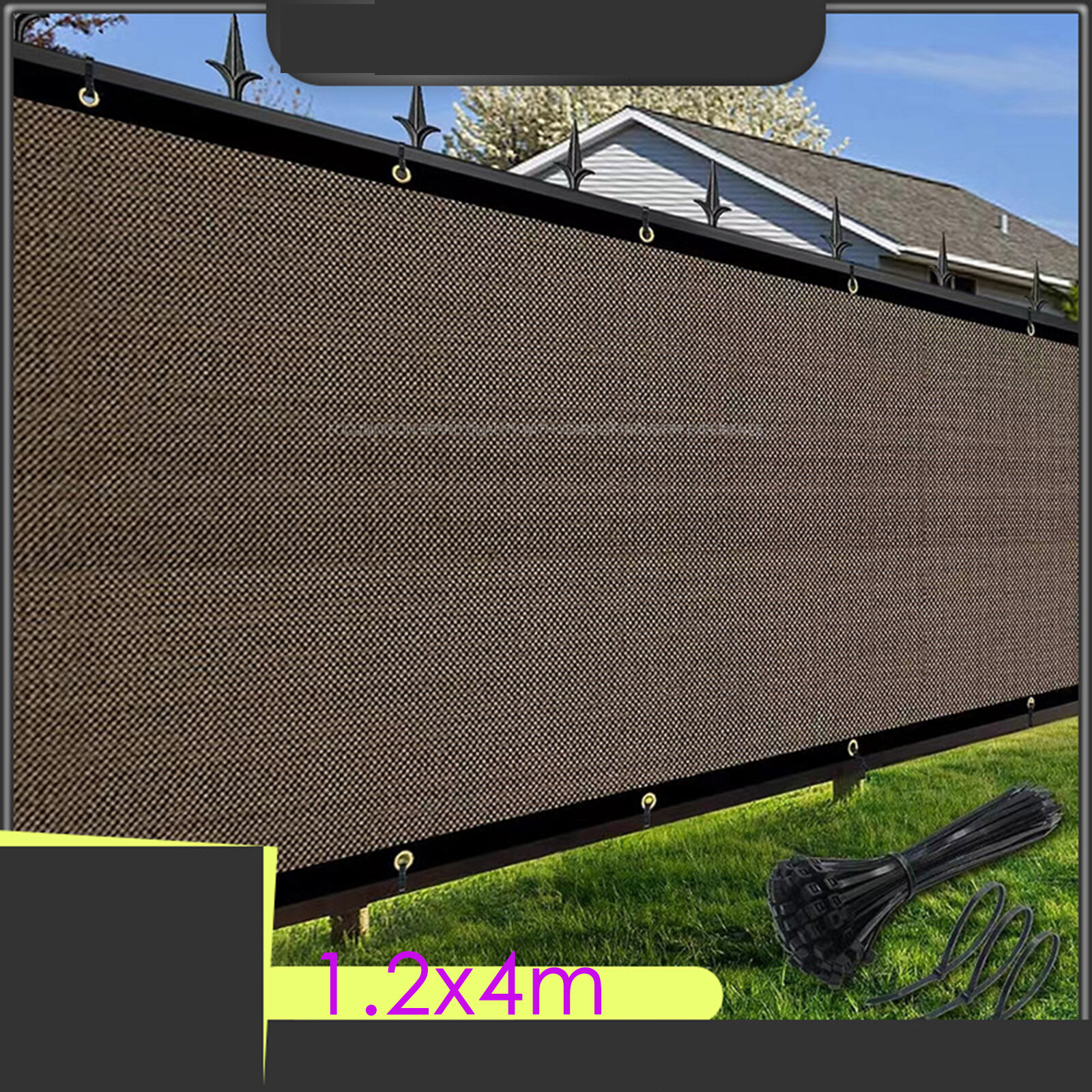 Приватная сетка для балконов Для ограждений крыльца Безопасность Коричневый 4x1.2m