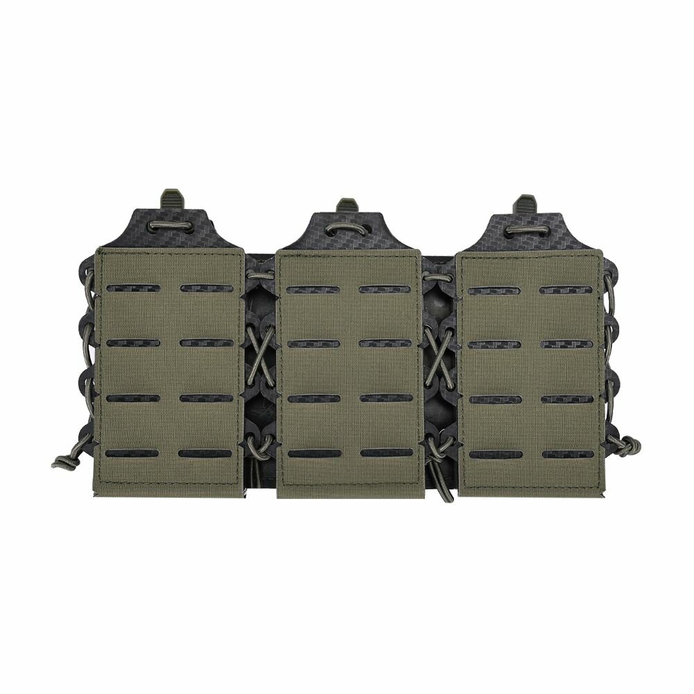 Тактическая сумка Molle Triple Magazine 5.56/7.62 Mag Holder Carrier Laser Cut Bag