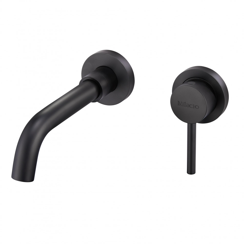 Смеситель для раковины настенный Milacio Ultra MCU.552. MB черный матовый