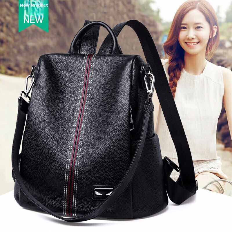 Рюкзак ZOOLER, Juer Handbag Bag Top-Grain Leather Large Capacity Backpack A, большая вместимость, для путешествий, антивор, городской, школьный, кожаный, для женщин