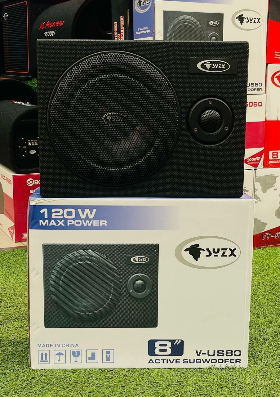 Сабвуфер активный SYZX V-US80 под автомобильное сиденье 120 вт