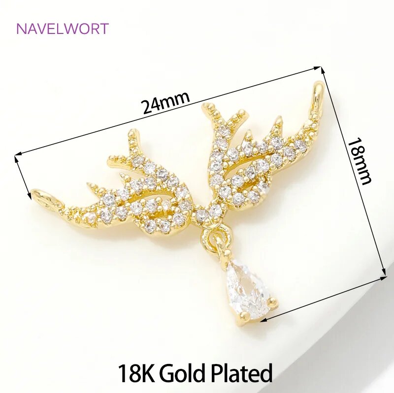 NAVELWORT Крылья ангела, 18K позолота, 2 шт.