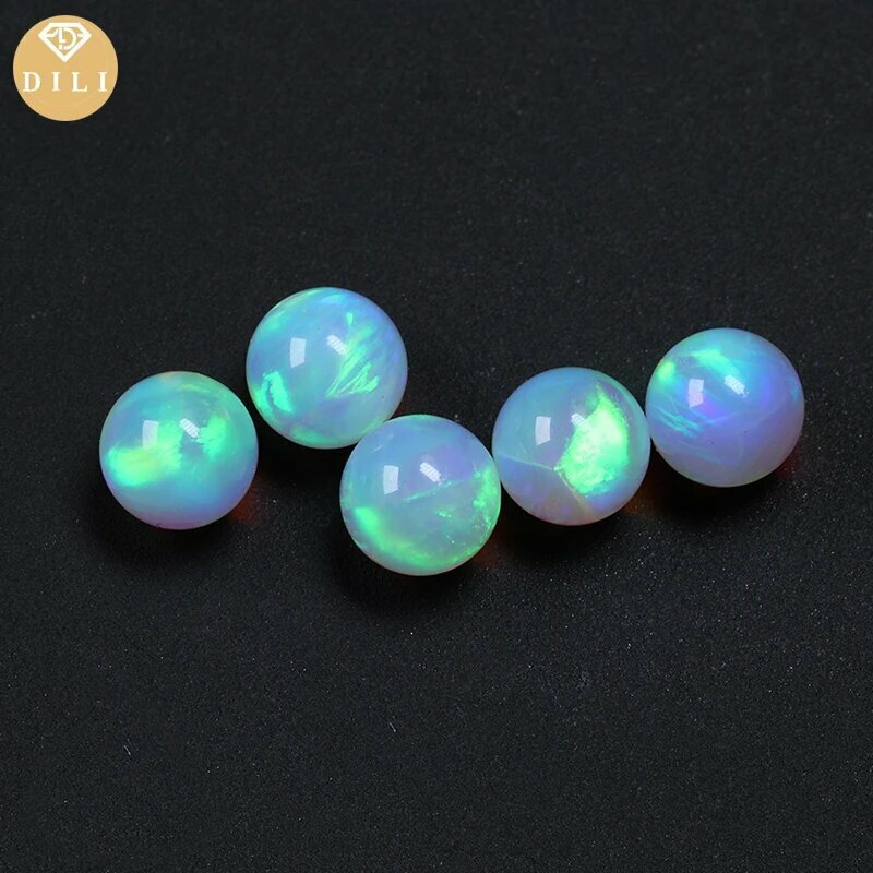 Термостойкие бусины из синтетического опала 2-5 мм 4mm--5pcs, OP703