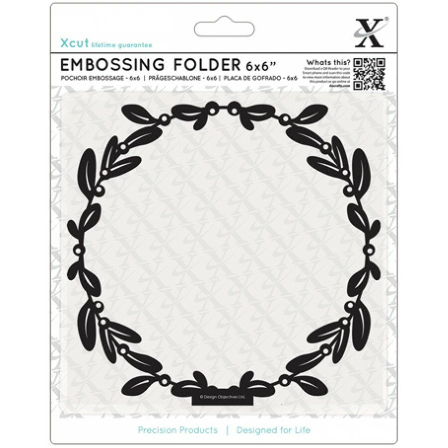 Форма для эмбоссирования Рамка - Омела 15,24 х 15,24 см DOCRAFTS XCU515919