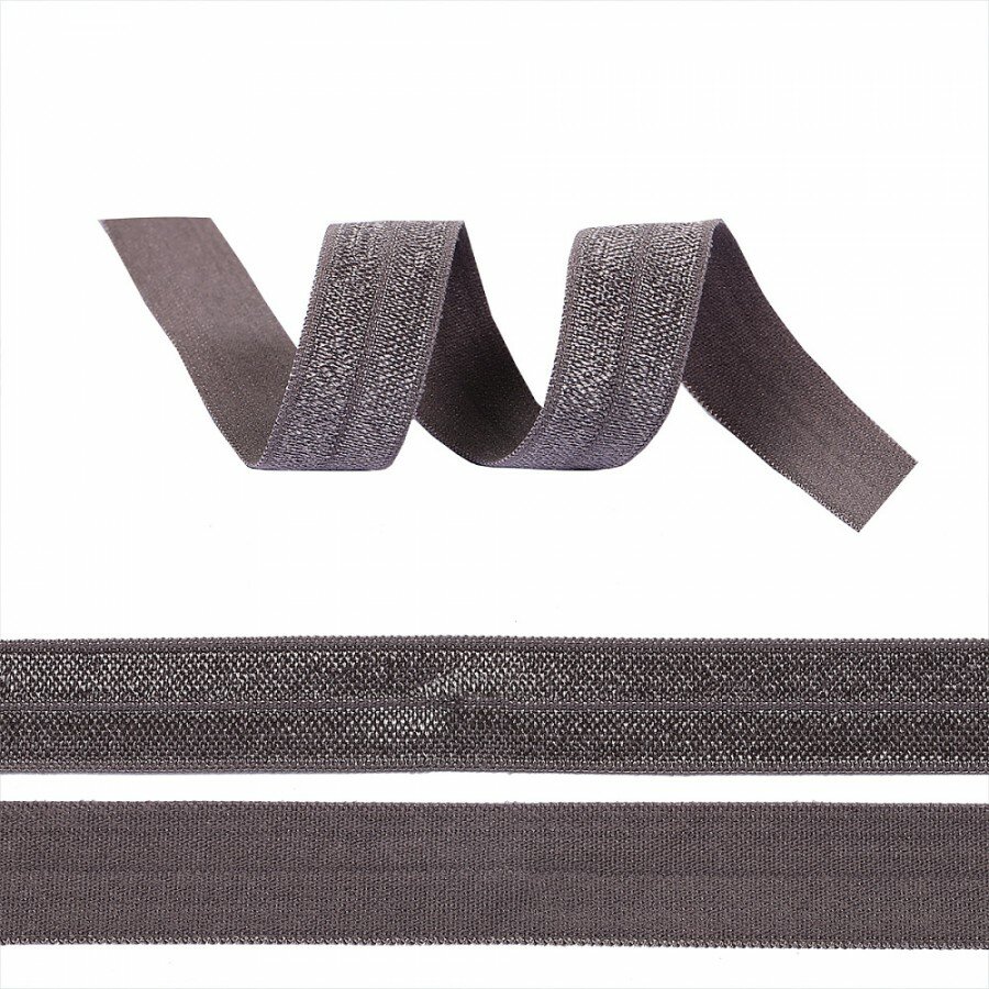 Резинка TBY бельевая (окантовочная блестящая) шир.15мм цв. S222 шиншилла уп.50м