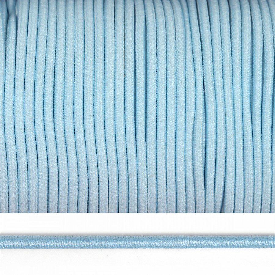 Резинка TBY шляпная (шнур круглый) цв. F184 голубой 3,0мм боб.100м
