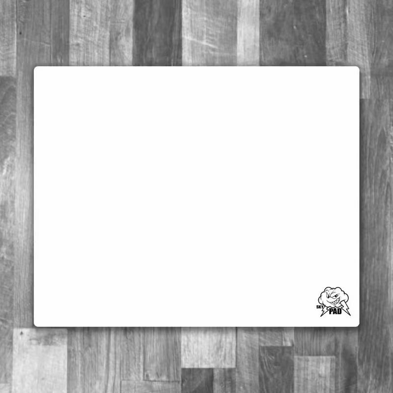 Skypad Игровой коврик для мыши Коврик для мыши YUAIKIM Limited Edition 3.0 с покрытием из закаленного стекла, XL, белый, светло-серый