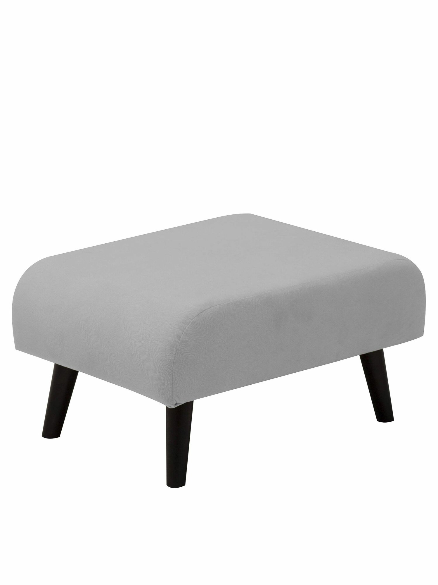 Пуф Оскар 40*60, на ножках, в прихожую, спальню, велюр Zara light gray