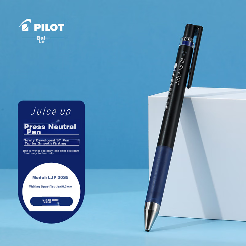 PILOT Juice Up Retractable Gel Pen, Colorful Ink, 0.3mm, Single Pen, Blue-Black, LJP-20S3