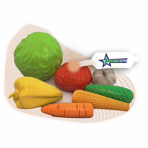 Набор игрушечный "Овощи", пластиковый, 7 предметов, нордпласт, 434