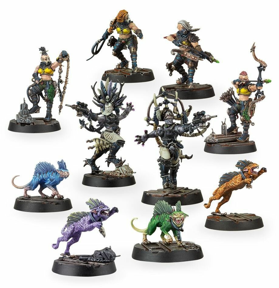 Warhammer Necromunda Миниатюра Escher Death-maidens and Wyld Runners