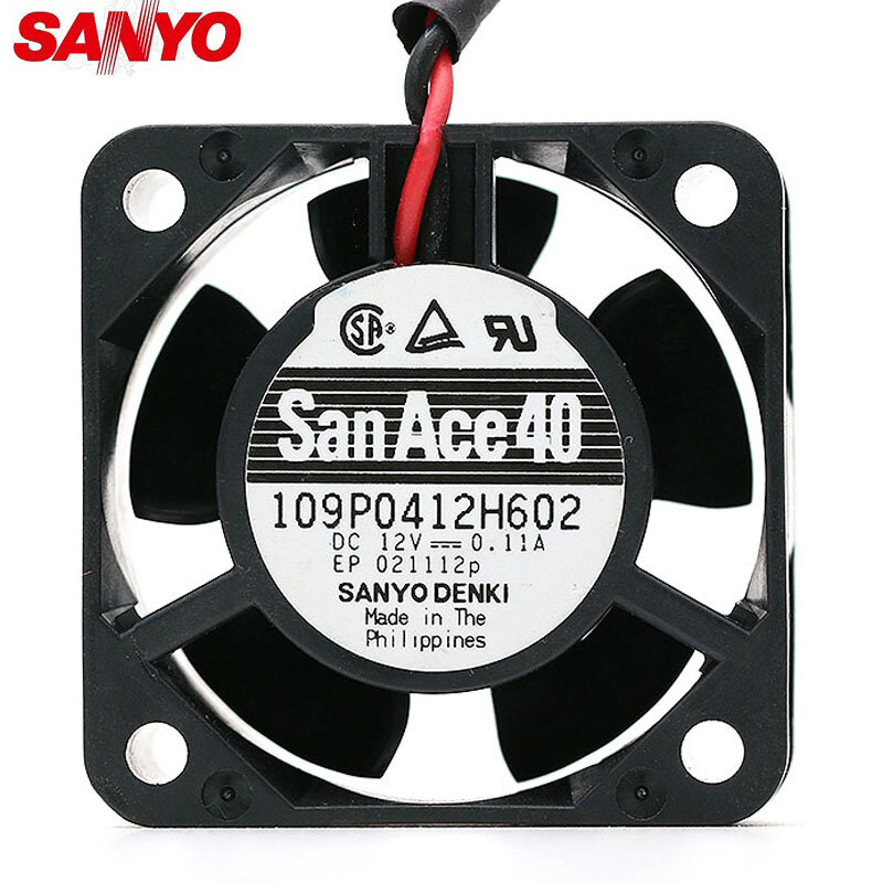 Оригинал SANYO 109P0412H602 4020 40*40*20mm DC 12V 4CM 0.11A server inverter Вентилятор охлаждения