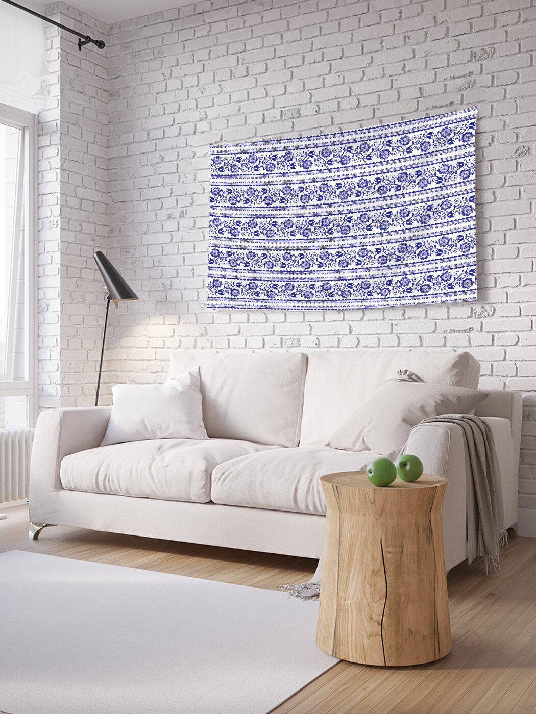 Фотопанно на стену горизонтальный постер 150х200 "Горизонтальные вихревые цветы", JoyArty