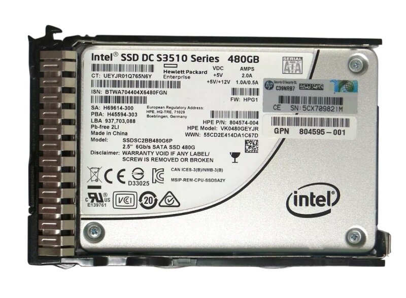 Жесткий диск HP 804595-001 480Gb SATAIII 2,5" SSD