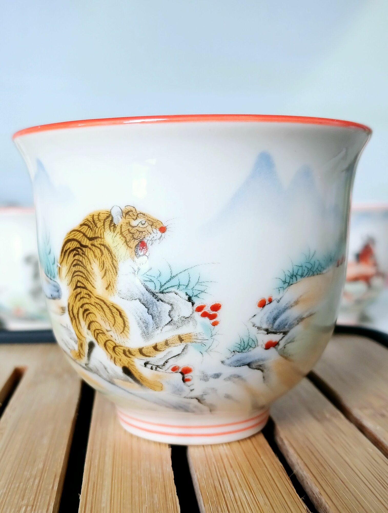 Бокал из фарфора чайный серия "Талисман года Тигр" 125 мл