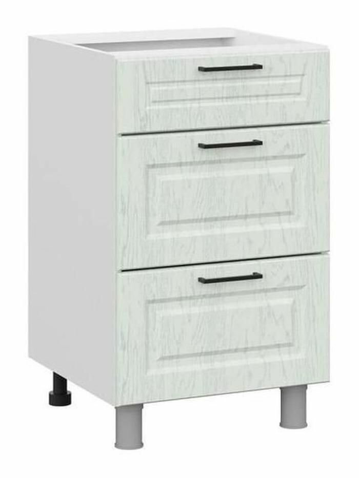 Кухонный модуль напольный, стол Шервуд с ящиками, 50х50.6х82.4 см, Белый / Арктик