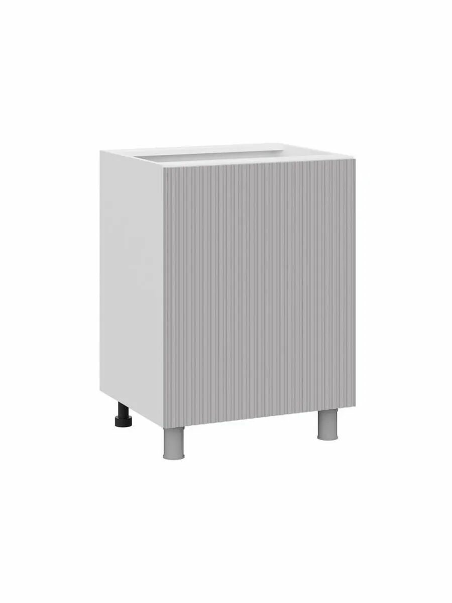 Кухонный модуль напольный, стол Стайер с полками, с доводчиками, 60х50.6х82.4 см, Белый / Нео