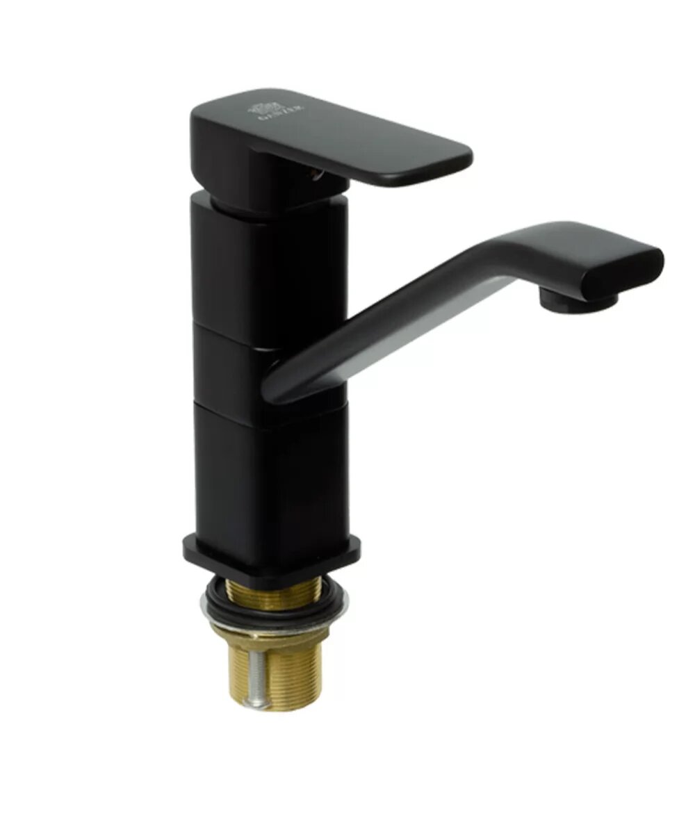 Смеситель для раковины из латуни с поворотным изливом Ganzer Stefan GZ12013-C черный