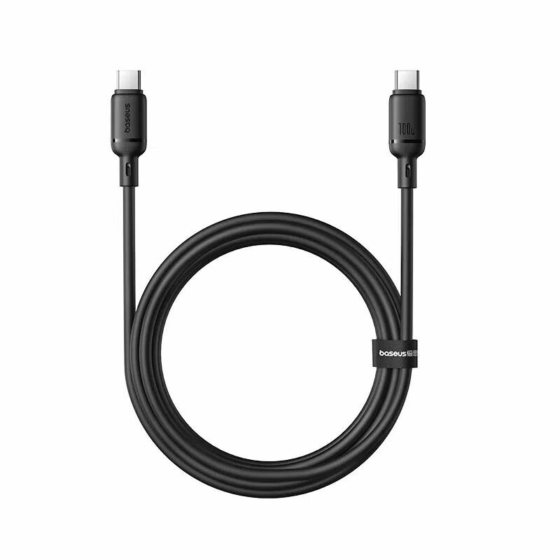 Кабель для зарядки Baseus Silky Series Fast Charging Cable Type-C to Type-C 100W 2m - Black