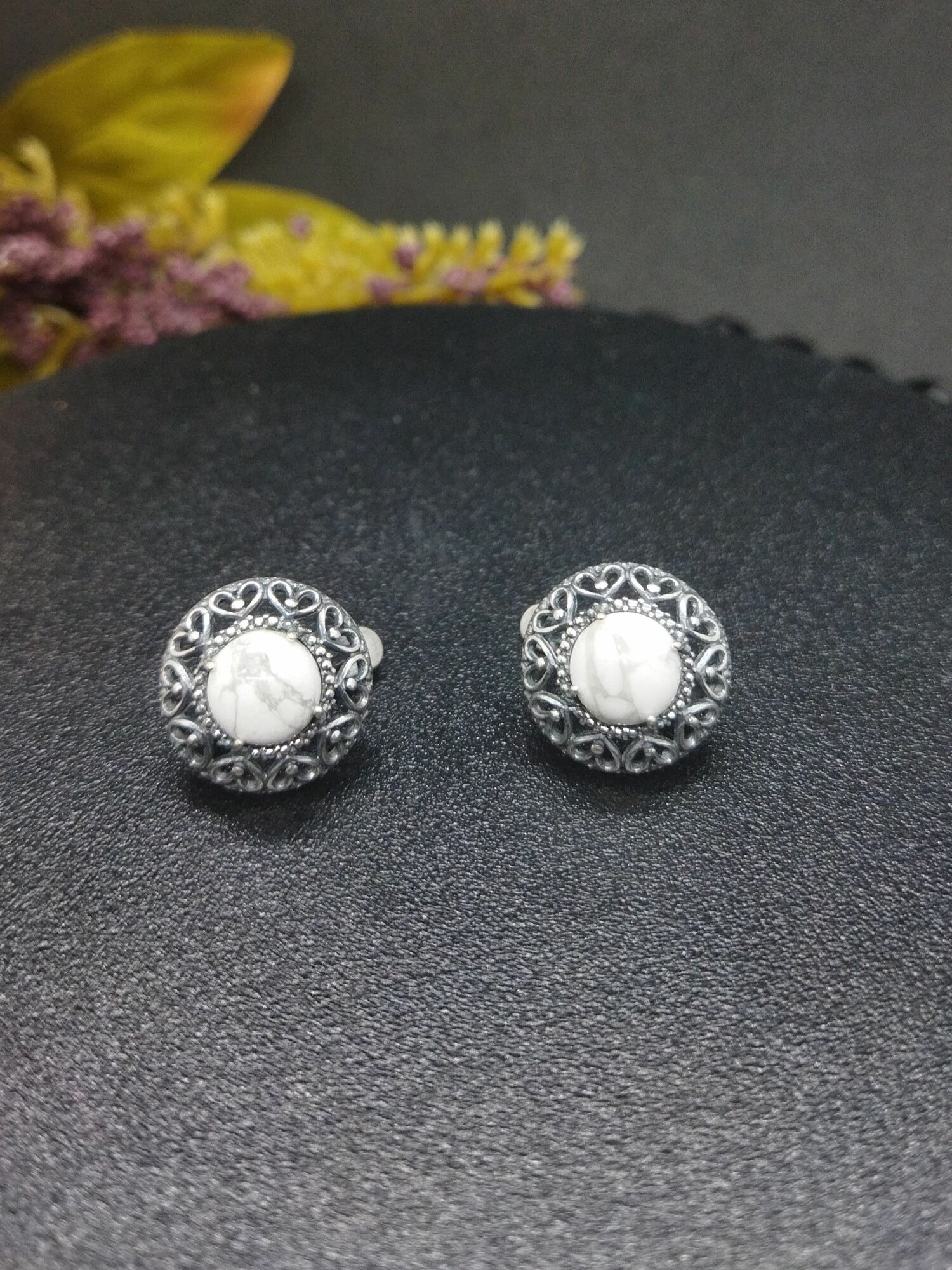 Серьги, кахолонг