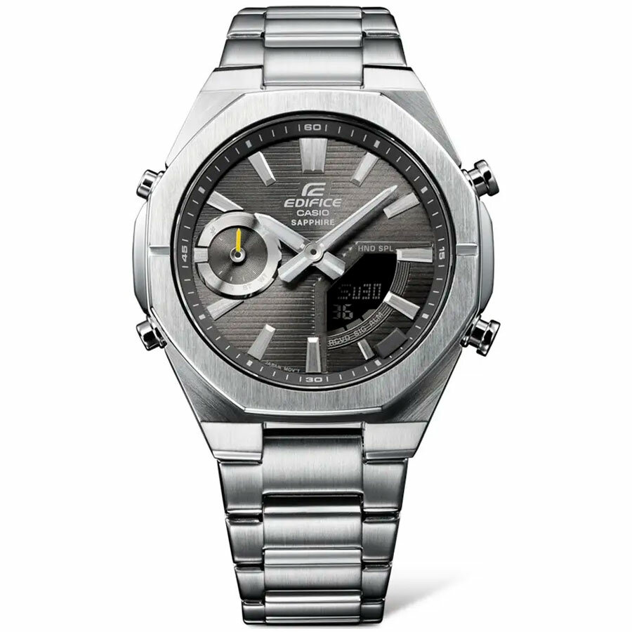 Наручные часы CASIO, серебряный, коричневый — фото 1