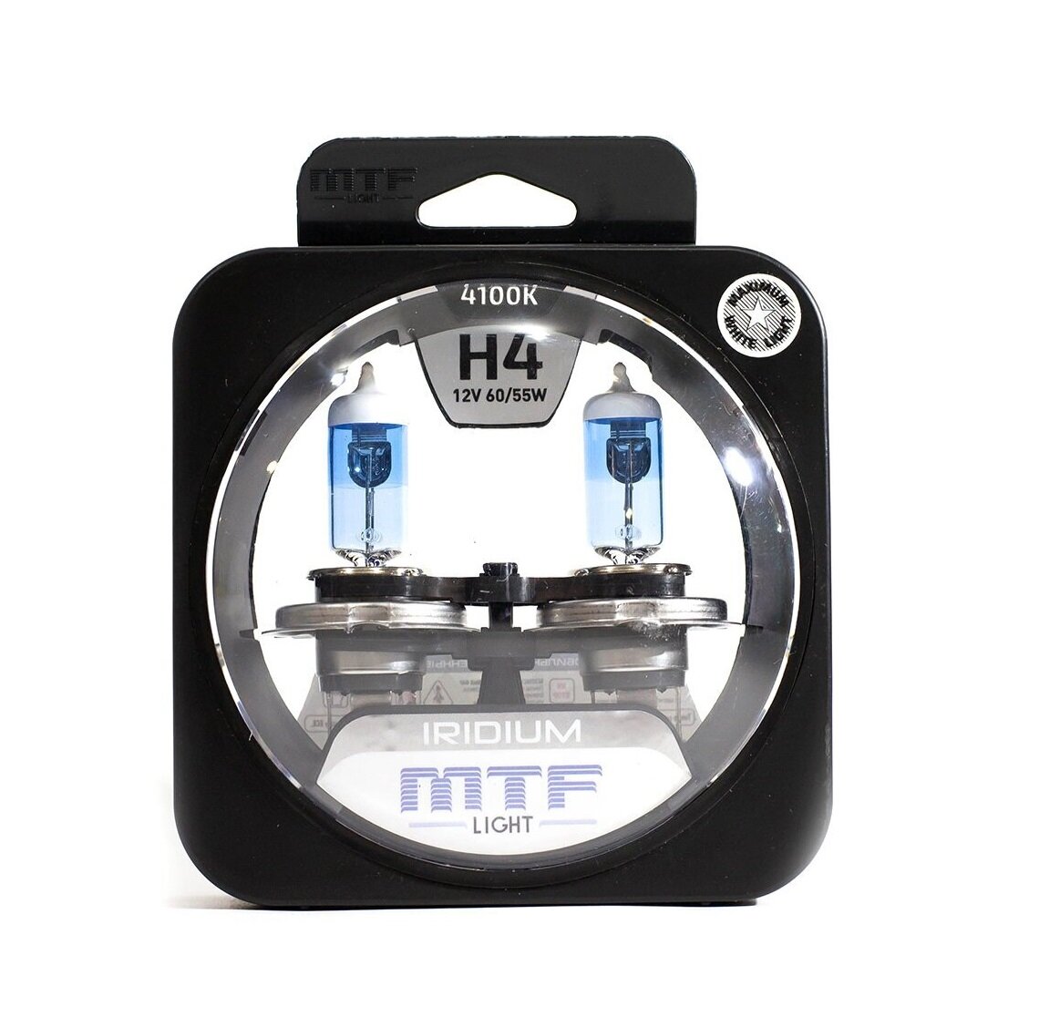 Галогеновые лампы MTF light Iridium 4100K H4 60/55W 12V (2 лампы)