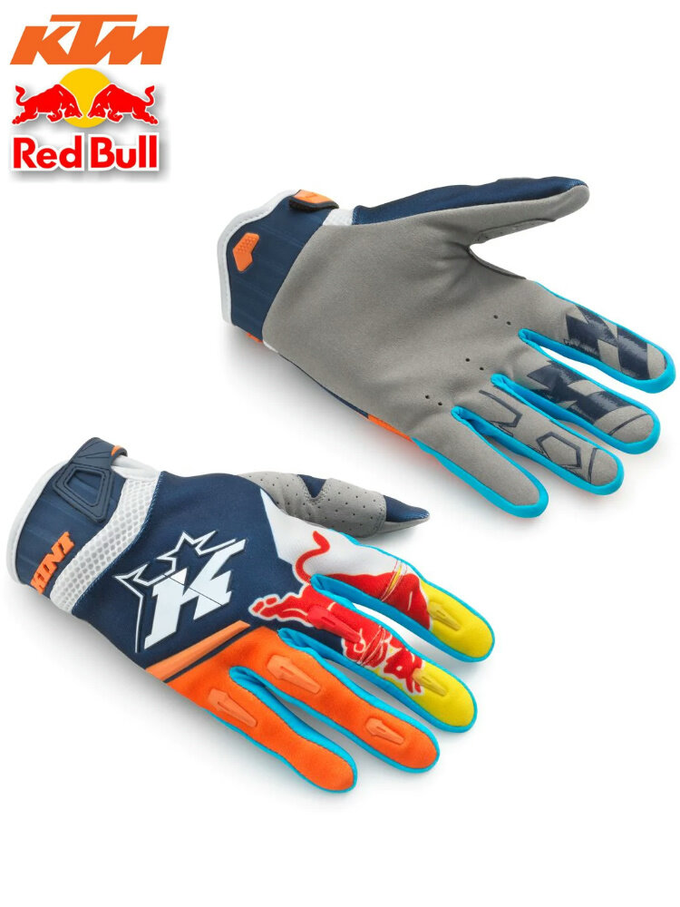 KTM Red Bull Летние мотоциклетные перчатки KINI Moto Mtb MX DH XC ktm gloves red bull, текстильные, мужские, воздухопроницаемость, сенсорные, лето, перчатки, INT, L, blue, L, ktmbk