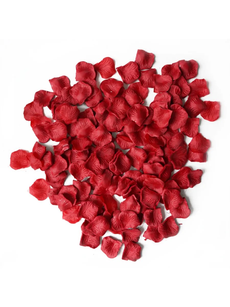 Лепестки роз Красный, 5 см, 500 гр, полиэстер / веселый праздник