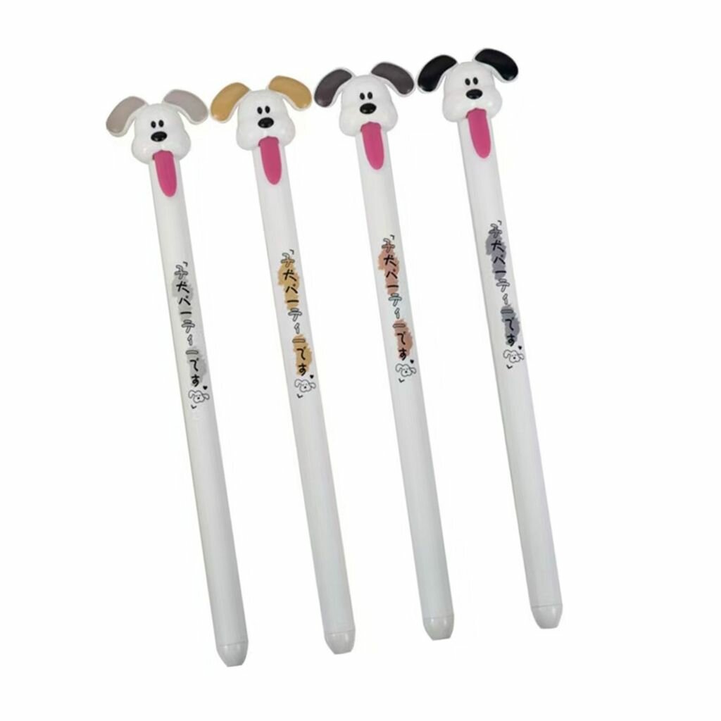 (4 шт) Нейтральная ручка с выдвижным язычком (ночь) черная