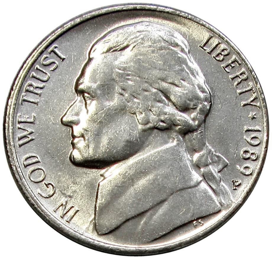 5 центов 1989 США P UNC