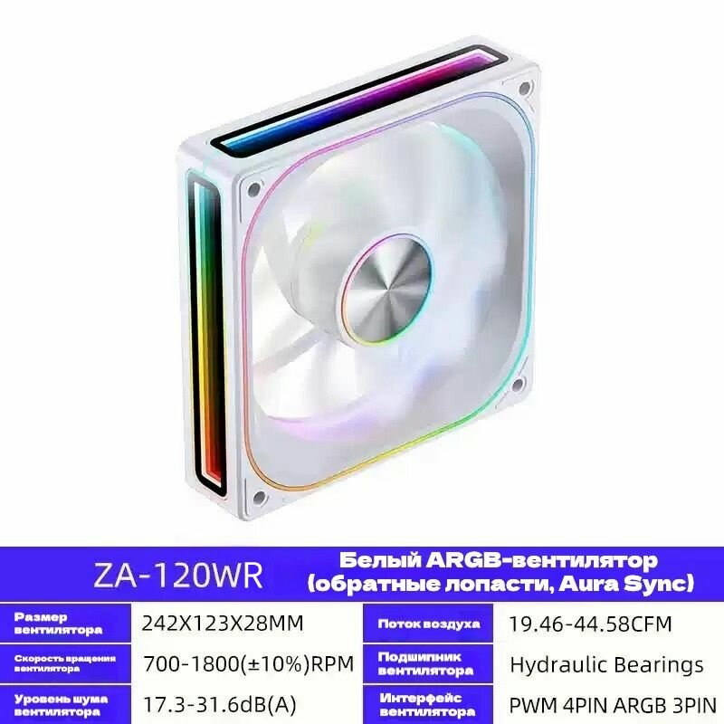 Jonsbo вентилятор ZA-240/360, белый, зеркальный