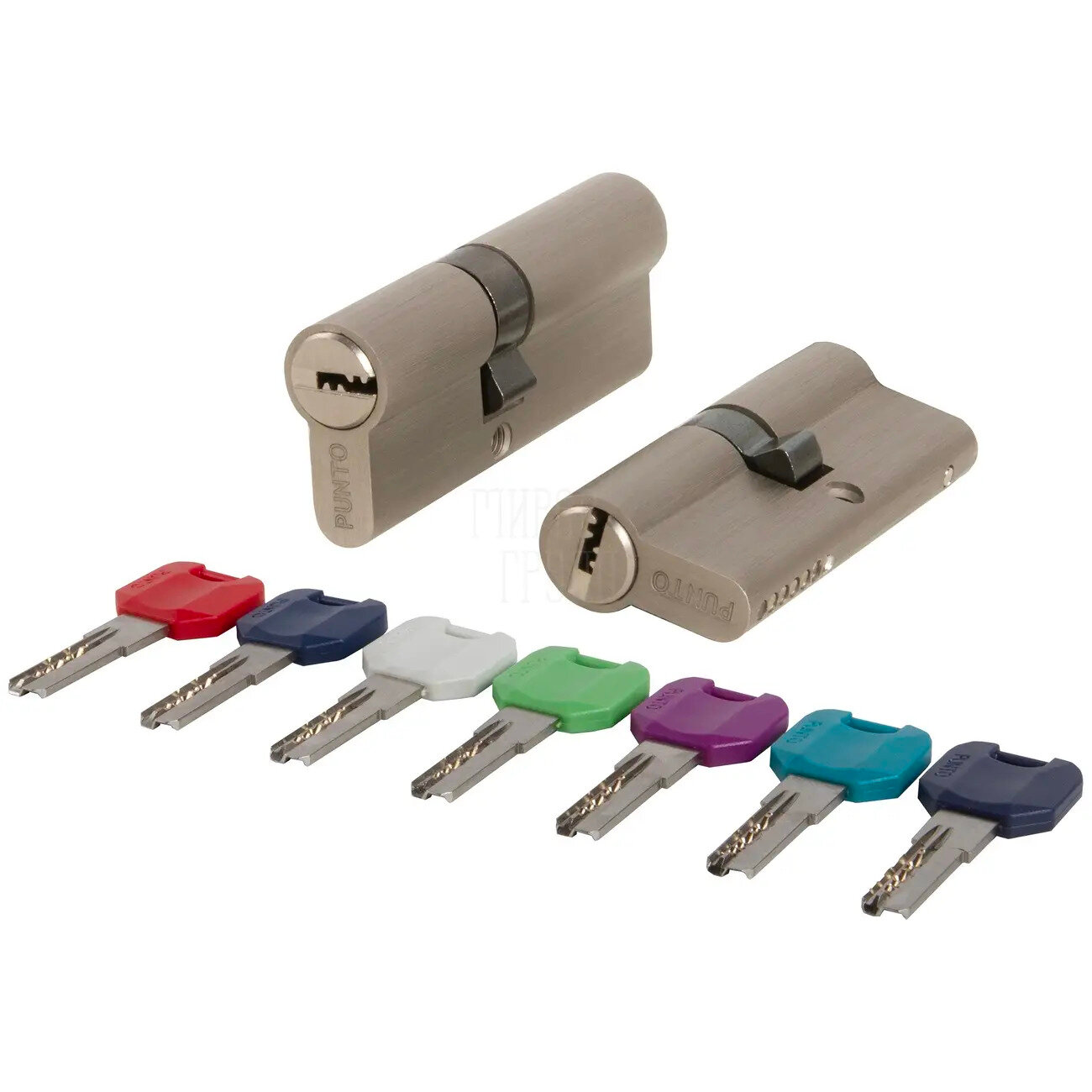 Цилиндровый механизм (личинка для корпусов замков, входных и межкомнатных) Punto (Китай) ключ-ключ серии MaxPro7000 никель 35/45
